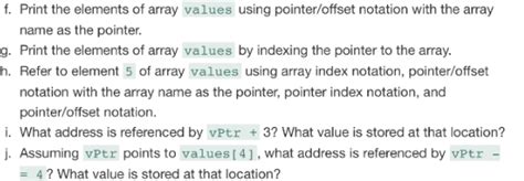 Solved F Print The Elements Of Array Values Using