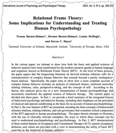 Rft Implications For Understanding Human Psychopathology