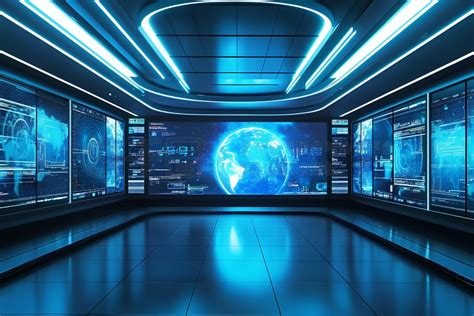 地球模型ai数字艺术 量子计算3d渲染未来科技感蓝色黑色地球模型数据屏幕环绕场景插画 Ai图片免费下载 Png格式 4032像素 编号72044793 千图网