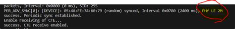 nrf connect sdk nrf52833 direction fiding 1m or 2m phy nordic qanda