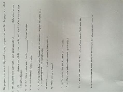 solved the programs that translate high level language