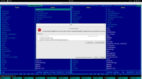 pressing any key cause error message ` src unix utilsx11 cpp 894