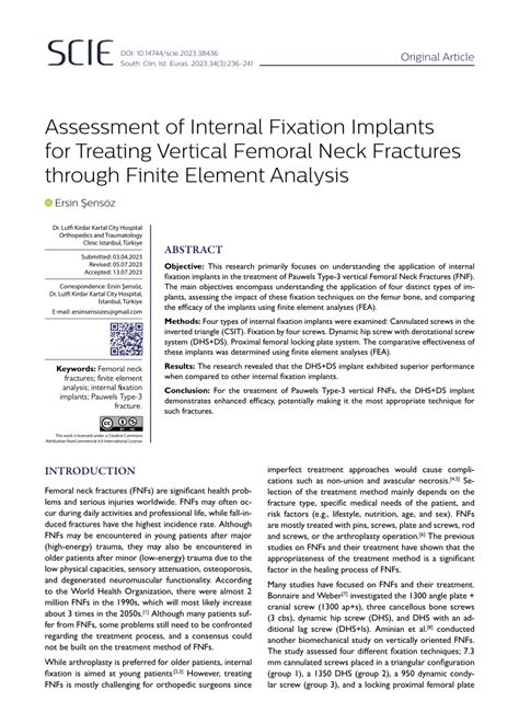 Pdf Assessment Of Internal Fixation Implants For Treating Vertical Femoral Neck Fractures
