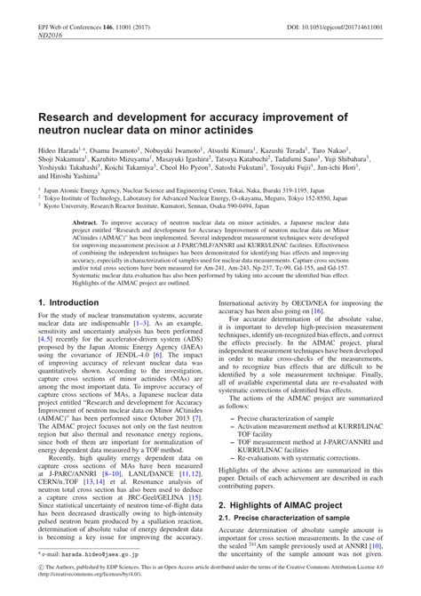 PDF Research And Development For Accuracy Improvement Of Neutron Nuclear Data On Minor Actinides