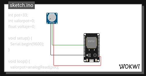 Potenciometro Wokwi Esp32 Stm32 Arduino Simulator
