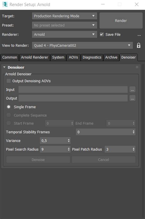 Optix Denoiser Apply On Beauty Options Missing In 3ds Max Arnold