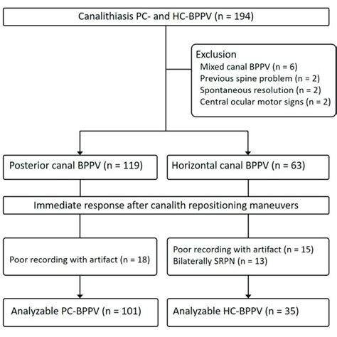 Study Flow Diagram Bppv Benign Paroxysmal Positional Vertigo Srpn