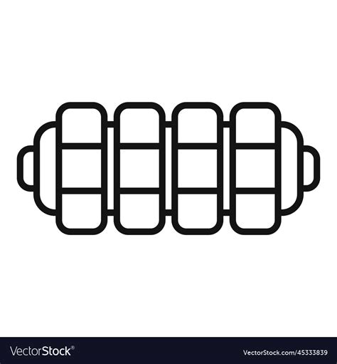 Letter Cipher Icon Outline Data Encryption Vector Image