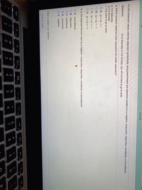 Solved 8 Of 34 For The Statement Below Write The Statement