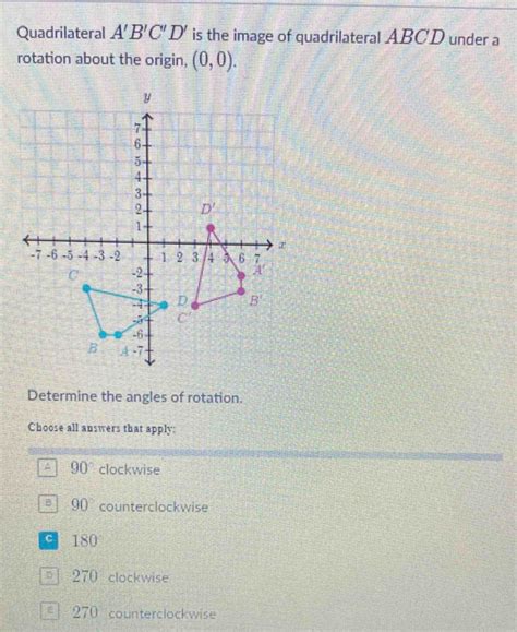 solved quadrilateral a b c d is the image of quadrilateral abcd under