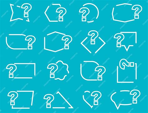 Premium Vector Question Mark Frame Collection In Speech Bubble