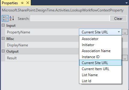 How To Get Current Site In Visual Studio SharePoint Workflow
