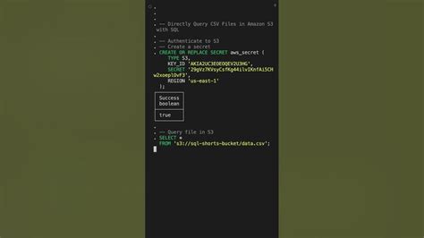 directly query csv files in amazon s3 with sql youtube
