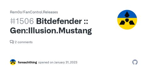 Bitdefender Genillusionmustang · Issue 1506 · Rem0ofancontrol