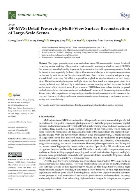 pdf dp mvs detail preserving multi view surface reconstruction of