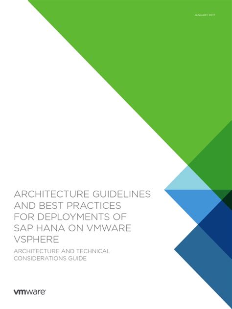 Sap Hana On Vmware Vsphere Best Practices Guide White Paper Pdf Sap Se Scalability
