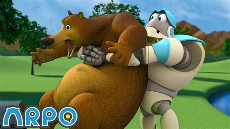 곰에게 먹이를 주다 🐻🍴・알포 🤖 90분 모아보기・재미있는 어린이 만화 모음 ・로봇알포 Arpo The Robot Youtube