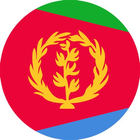 Printable Country Flag Of Eritrea Circle Vector Country Flags Of