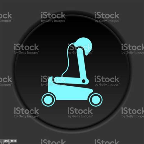 다크 버튼 아이콘 로봇 기술 산업 공장 응용 프로그램 일러스트를 위한 버튼 배너 라운드 배지 인터페이스 개념에 대한 스톡 벡터 아트 및 기타 이미지 Istock