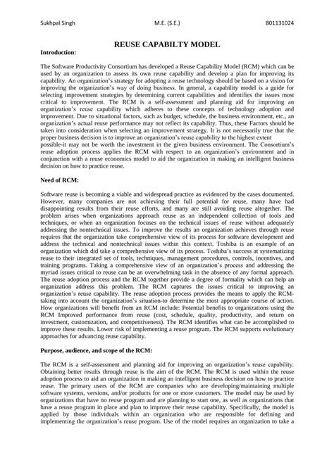 PDF The Reuse Capability Model DOKUMEN TIPS