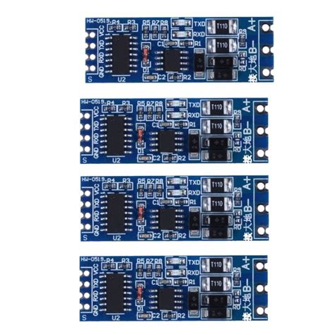 4x Ttl To Rs485 Adapter 485 Serial Port Uart Level Converter Module 3