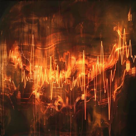 Premium Photo Heart Rate Monitoring Abstract Visualization