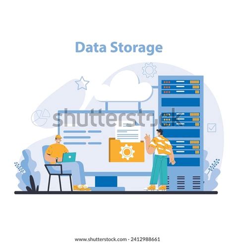 Data Storage Concept Secure Cloud Computing Stock Vector Royalty Free 2412988661 Shutterstock