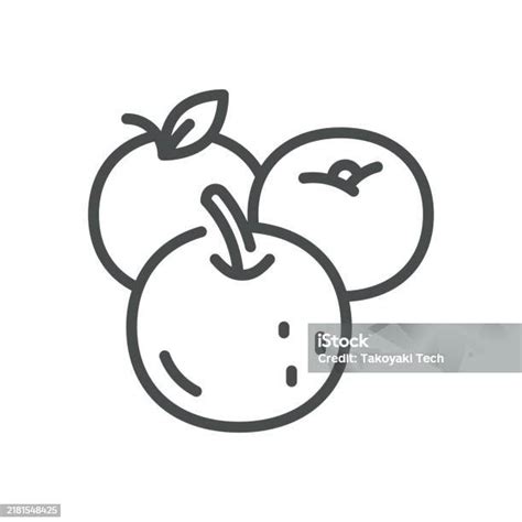사과 아이콘의 묶음입니다 신선한 유기농 과일 사과 따기 및 건강한 농산물을 나타내는 여러 사과의 간단한 선 그림 0명에 대한 스톡 벡터 아트 및 기타 이미지 Istock