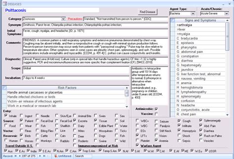 Using A Relational Database To Index Infectious Disease Information