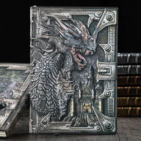 Rheen 3d Embossed Dragon Writing Journal Handmade Daily Notebook For