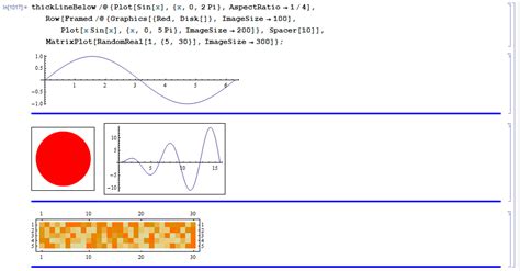front end drawing line in notebook with mathematica command