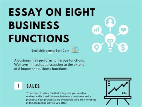Essay On Business Functions What They Do And How They Work EnglishGrammarSoft