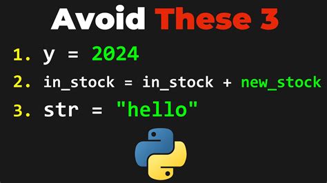 3 Python Beginner Habits To Avoid Youtube