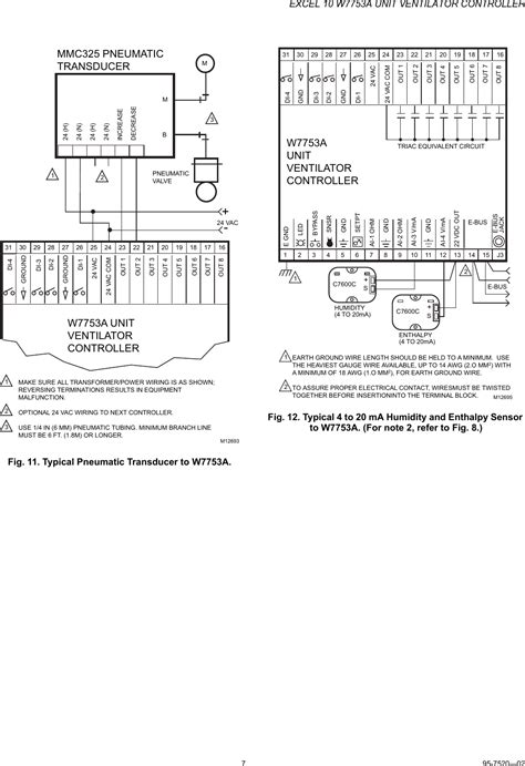 honeywell excel 10 w7753a users manual 95 7520 a 10 unit ventilator