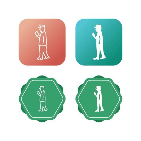 Guard Checking Passport Vector Icon 26477473 Vector Art At Vecteezy