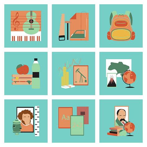 조립 플랫 아이콘 교육 학교 수업 벡터 Eps Ai Uidownload