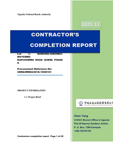Completion Report Pdf Road Personal Protective Equipment