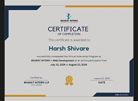Harsh Shivare On Linkedin Webdevelopment Webdevelopment Frontenddevelopment Internship