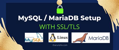 Easiest Way To Setup Mysqlmariadb With Tlsssl In 10 Minutes V105 Any Os Ubuntu Focal