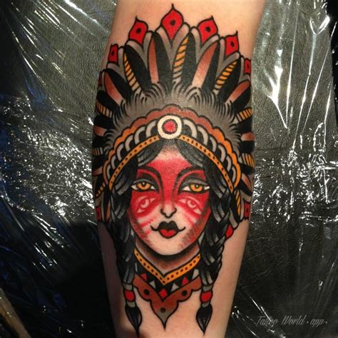 Traditional Native American Girl Tattoos