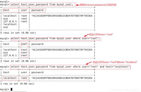 Linux下mysql查询语句select Host From User Where Userroot Csdn博客
