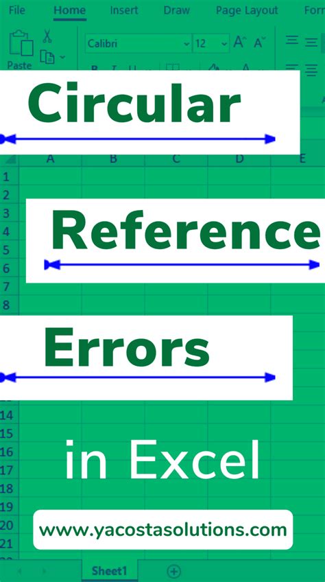 circular reference error in excel and how to fix it video tutorial
