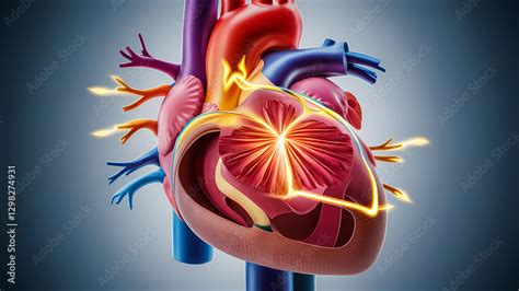 3d Anatomical Model Of The Human Heart Illustrate The Congenital Defect