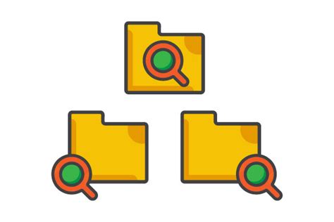 File Folder With Search Icon Graphic By Sekitarief Creative Fabrica