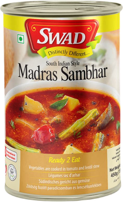 Swad Ready To Eat Madras Sambhar 450g Swad Shop