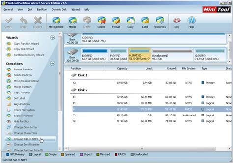 Convert File System With Professional Partition Manager Software For Windows 2008