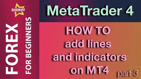 How To Add Lines And Indicators On Metatrader 4 Tutorial For Forex Beginners Youtube