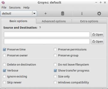Grsync And GAdmin Rsync The Graphical Front End Applications For Rsync Tool Unixmen