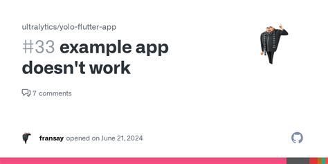 Example App Doesnt Work · Issue 33 · Ultralyticsyolo Flutter App · Github
