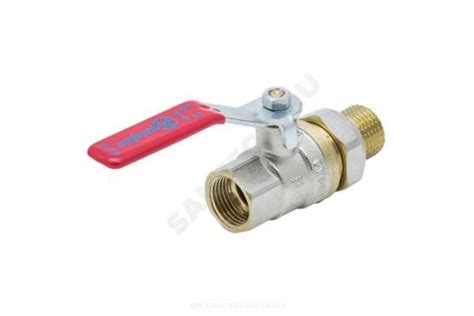 Кран шаровой латунь никель 1006 Euro ДУ 32 РУ20 ВР американка полнопроходной рычаг Aquasfera